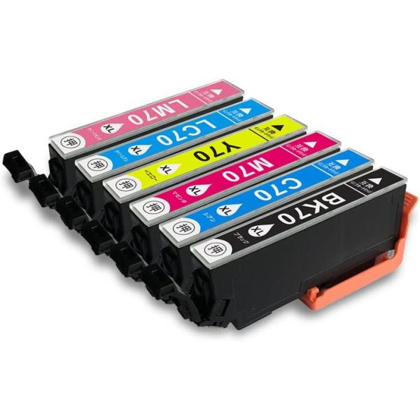 ■送料無料■エプソン互換インク■IC6CL70L■6色セット■IC70L高品質互換インクカートリッジEPSON （エプソン）対応　IC6CL70L 6色マルチパック【対応純正インク型番】　ICBK70L(ブラック 増量)　ICC70L(シア...