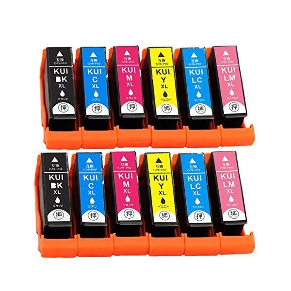 ■KUI クマノミ■インク増量版■Lタイプ 6色×2セット＝12本■EPSON互換インクカートリッジ★最新式ICチップ搭載!!ICチップ搭載なので残量表示対応も可能。初心者でも安心です。★ISO認定工場で生産されているので安心!!高性能イン...
