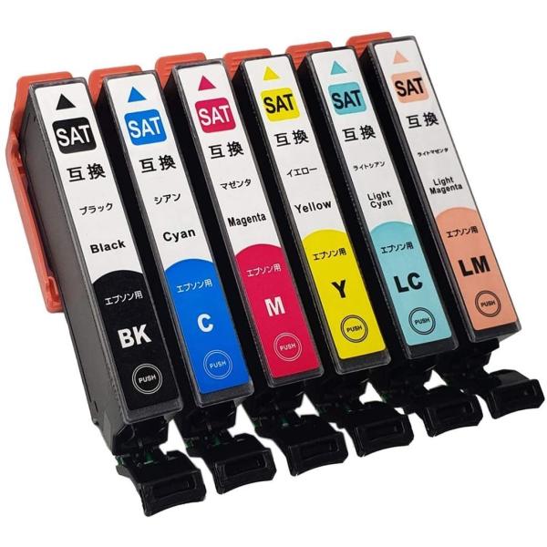 EPSON SAT-6CL互換インク サツマイモ 6色セット ICチップ付き★ICチップ付き、残量表示対応なので初心者でも安心!!★ISO認定工場で製造しているため純正品と同じように使用することができます!!■製品ジャンル： EPSON　エ...