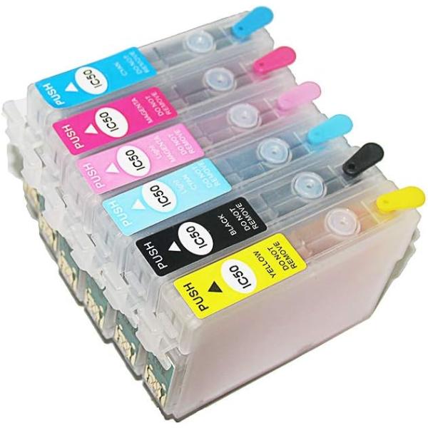 エプソン IC6CL50 対応 詰め替えカートリッジ　単品販売半永久ICチップ付き　何度でも繰り返し補充できます。残量表示　OK選べる6色　ICBK50（ブラック）ICC50（シアン）ICY50（イエロー）ICM50（マゼンタ）ICLC50...