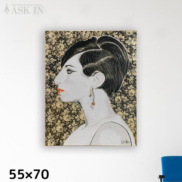 【手描きデザイナーズアート】【海外アーティストがデザイン】サイズW55xD5xH70cm重量:約1kg材質:キャンバス・MDF注意：モニターの発色によって多少お色味が異なる場合がございます。手描きで一つ一つ描いております。同じ商品でも凹凸や...