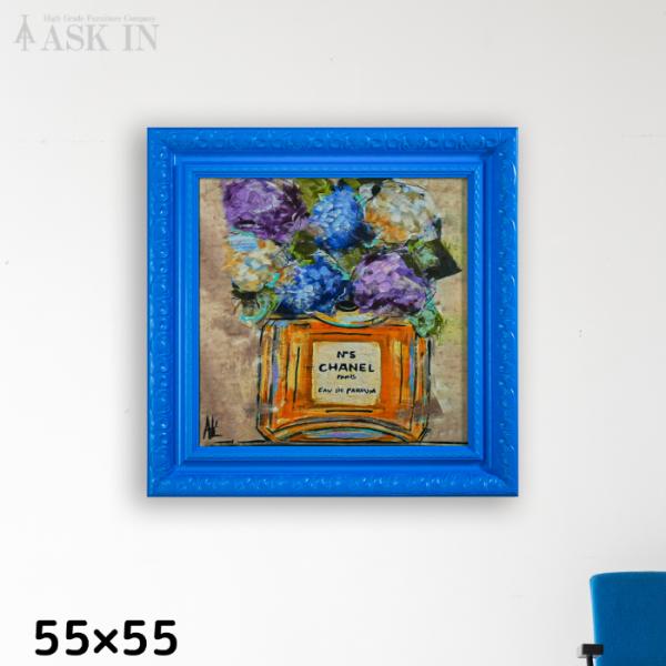 【アクリルフレームがアクセントに】【手描きデザイナーズアート】【海外アーティストがデザイン】サイズW55xD5xH55cm重量:約1kg材質:ベルベット調・ウッド調フレーム注意：モニターの発色によって多少お色味が異なる場合がございます。手描...