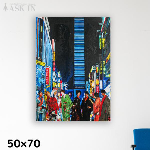 【手描きデザイナーズアート】【海外アーティストがデザイン】サイズW50xD5xH70cm重量:約1kg材質:キャンバス・MDF注意：モニターの発色によって多少お色味が異なる場合がございます。手描きで一つ一つ描いております。同じ商品でも凹凸や...