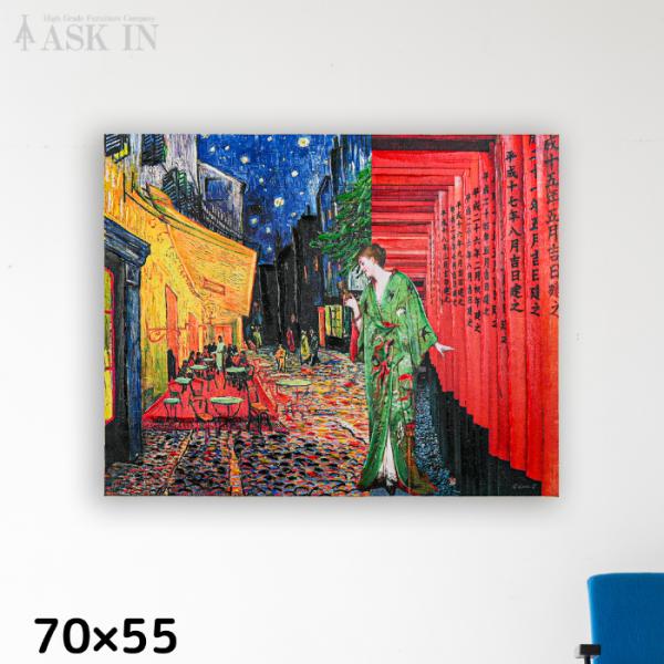 【手描きデザイナーズアート】【海外アーティストがデザイン】サイズW70xD5xH55cm重量:約1kg材質:キャンバス・MDF注意：モニターの発色によって多少お色味が異なる場合がございます。手描きで一つ一つ描いております。同じ商品でも凹凸や...