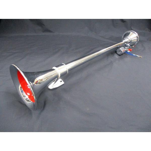 ビッグホーンは筒が長い分、本来の音が出るまで時間がかかりますそんなビッグホーン（ジェットイノウエ製）中で反応（レスポンス）が比較的良いのが当商品です長さも全長が約640ｍｍと手頃な為、寝台の無い2トン車のルーフ（屋根）やフロントバイザー上に...