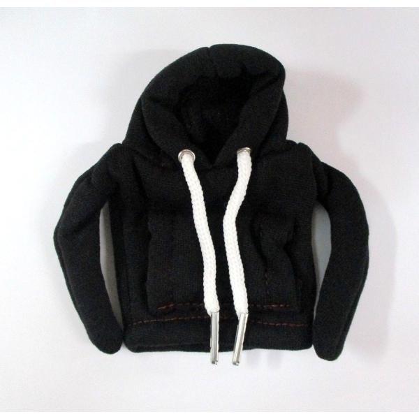 パーカーノブカバー！シフトノブをかわいくデコ！【カラー】　ブラック（黒）【サイズ】　高さ約14cm（フード装着時）【注意事項】・画像の色は実際の色と多少異なることがあります・商品の返品および交換は承っておりません