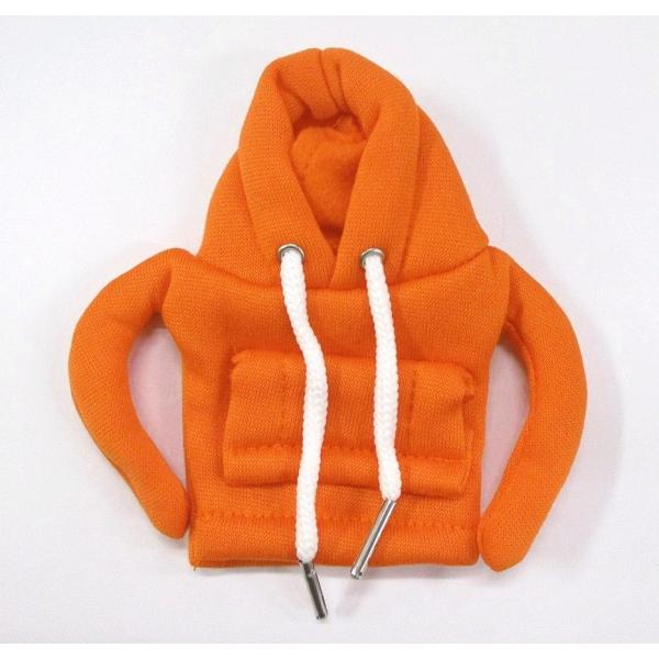 パーカーノブカバー！シフトノブをかわいくデコ！【カラー】　オレンジ（橙）【サイズ】　高さ約14cm（フード装着時）【注意事項】・画像の色は実際の色と多少異なることがあります・商品の返品および交換は承っておりません