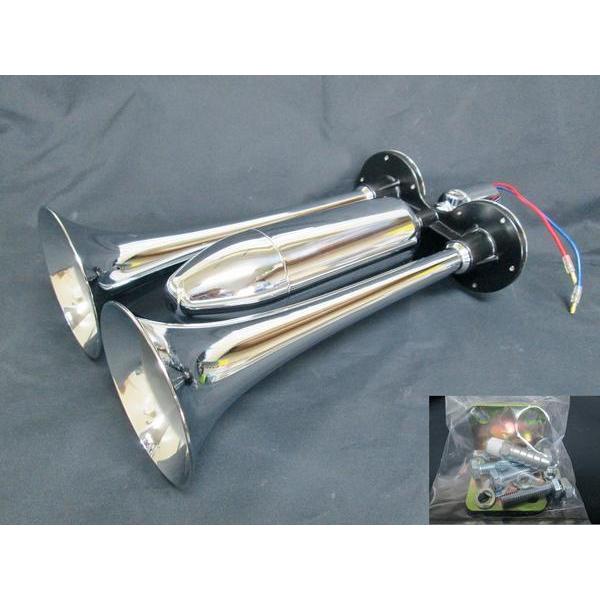 新幹線のようにプワァ〜〜ンと音が伸びます【サイズ】　360mm×197mm×95mm【注意事項】・ホース・ホースバンド・チャック等は別途お買い求め下さい。・2t車はタンクは必ず必要となります・低電流ですが一部の車輛では純正ホーンスイッチから...