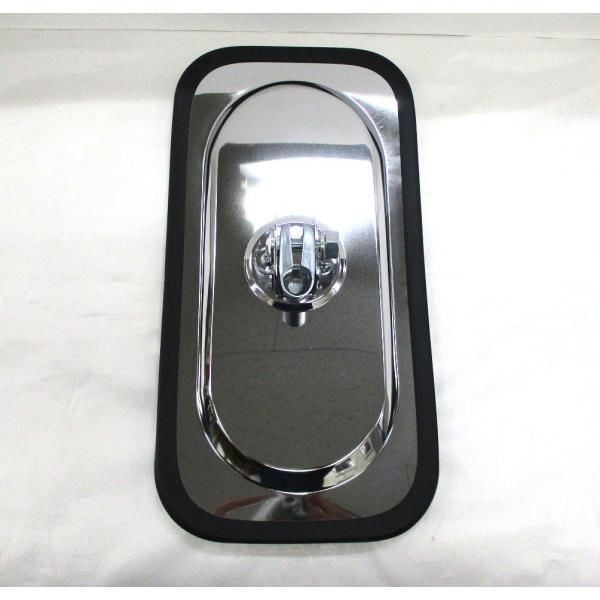 レトロ系トラックには欠かせない小判型ミラー！五光製のミラーが廃盤になっていますのでこれからの製作レトロミラーステーには欠かす事の出来ないアイテム【サイズ】　ミラー⇒縦約330ｍｍ×横約165ｍｍ　取付適応パイプ径⇒16mmφ【注意事項】2個...