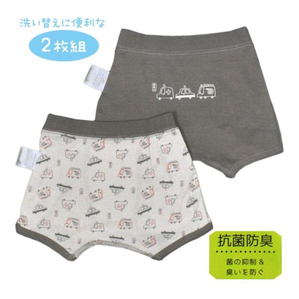 ▼　商品説明抗菌防臭 綿100％ 柄違い ボクサーブリーフ 2枚組 。パトカー 救急車 消防車 2柄 2枚セット ボクサーパンツ です。菌の抑制、臭いを防ぐ抗菌防臭。綿100％素材でお肌にやさしく、やわらかな肌触りでいつでも快適な着心地。洗...
