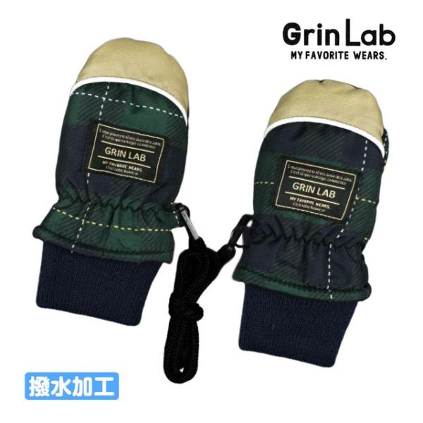 ▼　商品説明GrinLab グリンラボ 裏ボア はっ水加工 中綿入り スノーミトン 。おしゃれなチェック地に指先切替配色入り中綿入り手袋です。カフスはリブ・内側はフリースと裏ボアで あったか です。紐付きだから紛失防止で安心。※柄の出方は個...