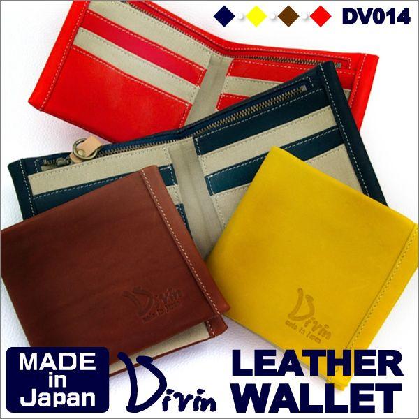 常に上質を求め提供し続けるブランド　「Divin」から新登場！！野球のグローブに使用するレザーを大胆に使い丈夫でふっくらとしたシルエットが個性的な二つ折り型財布が出来ました。柔らかいけれどハリがある感じ、中身が詰まった感じの頼もしい質感、見...
