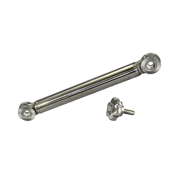 「商品情報」「極み」シリーズのアタッチメントから取付ベースまでの距離を伸ばしたい場合に使用する拡張アタッチメントです。高さを延長できます。オフセットできます。「主な仕様」アームタイプ:ギア/ギア材質:ステンレス最大拡張サイズ:250mm