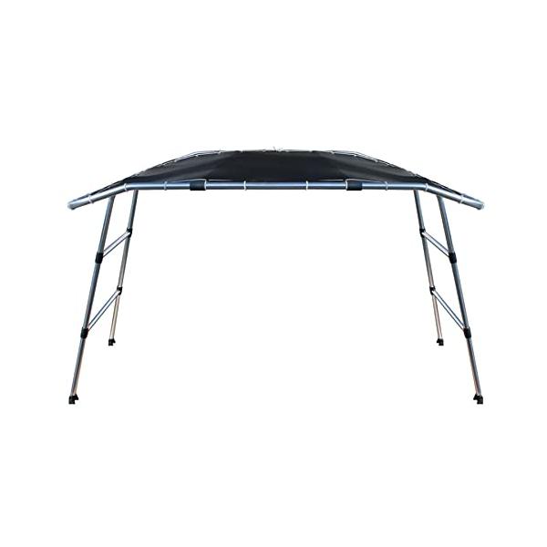 「商品情報」艇の縁部分に取付するボート用オーニングです。完全自立型のオーニングなので、コンソールやハードトップの形状に影響されずに取付することができます。マリングレードのの32mmのアルミフレーム&amp;ステーとマリングレードの樹脂パーツ...