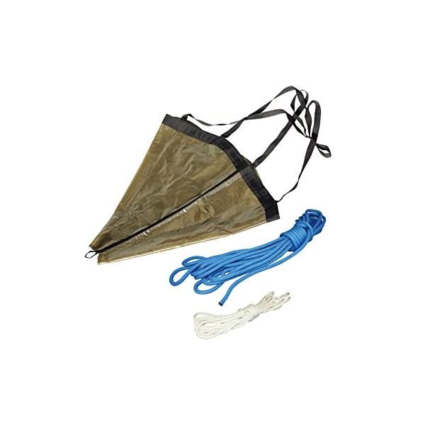 「商品情報」強風時に船が速く流れるのを軽減できます。シーアンカーを船首方向から投入することにより、風に船首を立てて船が流れるスピードを軽減できます。生地は丈夫で厚手のPVC製のリップストップ生地を採用しています。すぐに使用できるようにロープ...