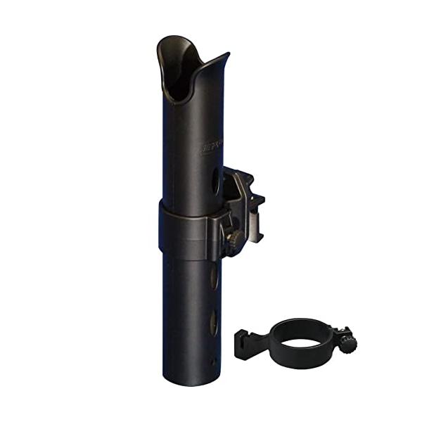 「商品情報」つりピタ/ドカット レールシステム用のロッドホルダーアタッチメント(S)です。ロッドに合わせてホルダーの高さが調節可能です。また、背面にベイトリールのトリガー用切込みがあります。「主な仕様」カラー:ブラックサイズ:約L240×Φ...