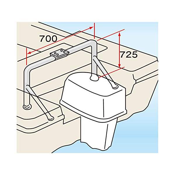 「商品情報」モーターウエルにセットでき、ハッチの開け閉め、エンジンのフルチルトアップにも邪魔にならず、すっきり取り付けできます。  ※メーカーによっては仕様・カラー等が予告無く変更になる場合がございます。「主な仕様」モーターウエルにセットで...