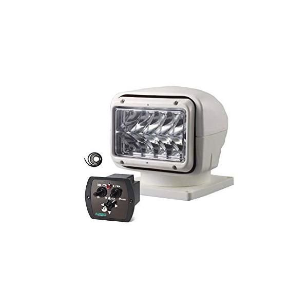 「商品情報」IP68の防水性能を備えたLEDサーチライトの登場です。 消費電力が少なく大変明るいモデルです。 リモコン操作により、水平方向は360度無制限に回転でき、上下には120度首振りが可能です。 ※メーカーによっては仕様・カラー等が予...