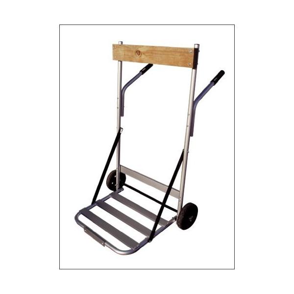 「商品情報」「主な仕様」船外機スタンドフロアー付/4サイクル船外機対応軽量なアルミ製　/　フロアーは折り畳み可能積載用フロアーは500ｍｍ×400ｍｍに使用範囲を広めました。サイズ　/　Ｗ700-Ｈ1020タイヤ：160ФＷ35　/　重量：...