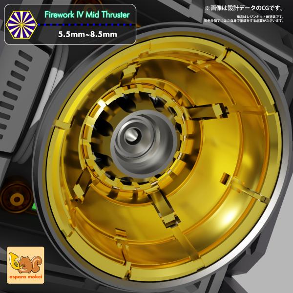 【発売日：2025年02月11日】2026/02/23CG及びパッケージラベルをリニューアル////火花IVに新たなバリエーションが追加されましたノーマルとショートの中間の高さとなるミッドスラスターです火花IV独自のギミックとしてバーニア内...