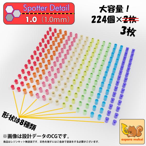 【発売日：2024年04月05日】2025/10/262枚から3枚へと増量価格は1000円 → 1240円となりますが、 スポッター1個あたりの単価は下がります。旧仕様2枚448個1000円1個あたり価格約2.23円新仕様3枚672個124...