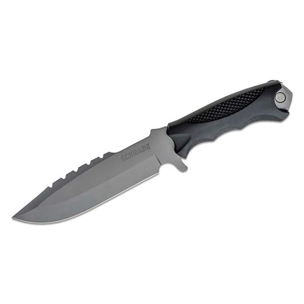 SCHRADE　SCHF27　シュレイド　アウトドアナイフ　キャンプナイフ　　正規品刃長約167mm重量約281g鋼材　8Cr13MoVチタンコーティッド1095ハイカーボンステンレス柄材　TPE（エラストマー）フルタング付属品・グラスファ...