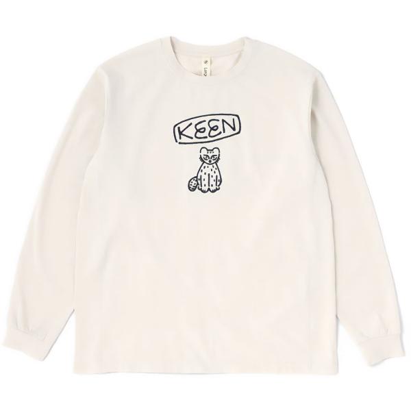 長場雄氏が描く、絶滅危惧種のイリオモテヤマネコとKEENロゴデザイン 売り上げの一部が寄付されるチャリティモデル【カラー】1031630(Black)、1031632(Whitecap)【サイズ】M、L(ユニセックスサイズ)＜Ｍ＞身丈：71...