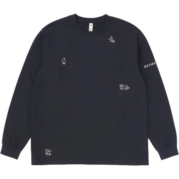 西表島の自然と共に生きる、さまざまな生き物たちを刺繍で表現 売り上げの一部が寄付されるチャリティモデル【カラー】1031633(Black)、1031635(Whitecap)【サイズ】M、L(ユニセックスサイズ)＜Ｍ＞身丈：71cm、身幅...