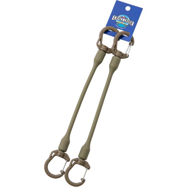 上下に360度回転するカラビナを伸縮性のあるシリコンコードに付けたキークリップです。2個セットでアイデア次第で何通りもの使い方が楽しめます。【カラー】TN(タン)【サイズ】長さ：20.5cm【セット内容】2個セット