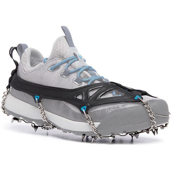 夏場のスクランブリングから冬場のトレイルランニングまで、幅広い用途に対応するトラクションデバイス。エラストマー製フルハーネスは汎用性が高く、様々なタイプのブーツに装着できます。14箇所のステンレス製スパイクは雪面、氷面をしっかりと捉えるとと...