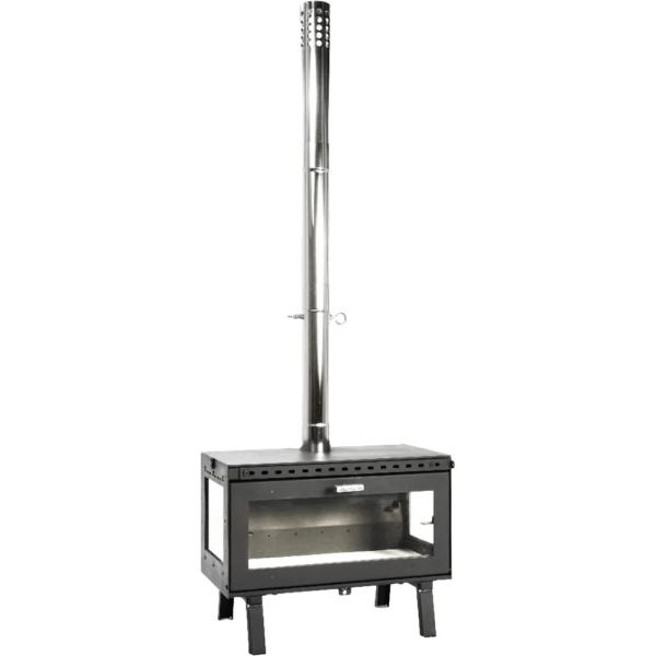 薪ストーブ・焚き火台・グリルの3WAY仕様 中型二次燃焼ストーブ【サイズ(脚展開・煙突含まず)】W43.5×D25.5×H30.0cm【サイズ(脚展開&amp;煙突立ち上げ含む)】W43.5×D25.5×H38cm【サイズ(燃焼室)】W41...