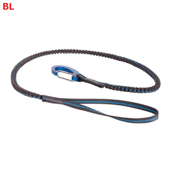 ハイスプリングを備えた多目的超軽量シングルリーシュ【カラー】BL(ブルー)【重量】28g【強度】2kN【原産国】中国製【素材】アルミニウム、UHMWポリエチレン、PES