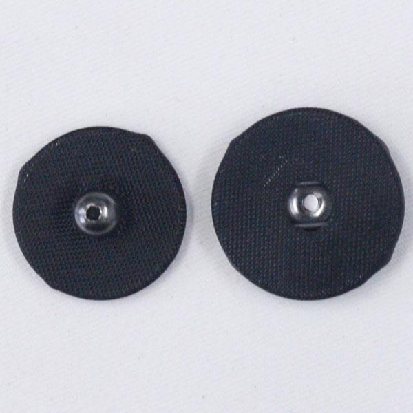 ☆くるみスナップボタン☆CoveredSnapbuttonハンドメイド（手作り、手芸、付け替え）などにいかがでしょうか。サイズ 14ｍｍ(オス約14ｍｍ メス約15.5ｍｍ)入数 6セットカラー 19(黒・ブラックニッケル）素材 真鍮（生地...