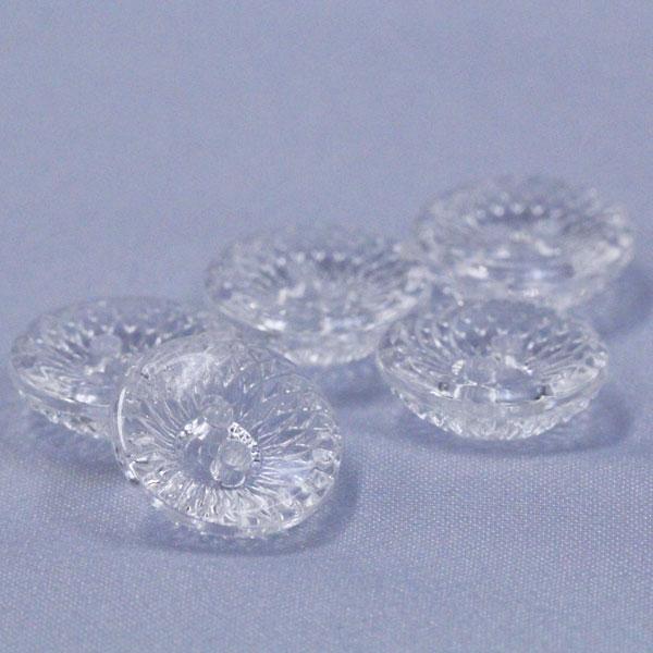 ☆ダイヤモンドカットボタン☆DiamondCutButtonハンドメイド（手作り、手芸、釦の付け替え）などにいかがでしょうか。サイズ 13ｍｍ入数 10個カラー 透明釦穴形状 表二つ穴素材 アクリル日本製（加工地 群馬県）ボタンの寸法表示に...