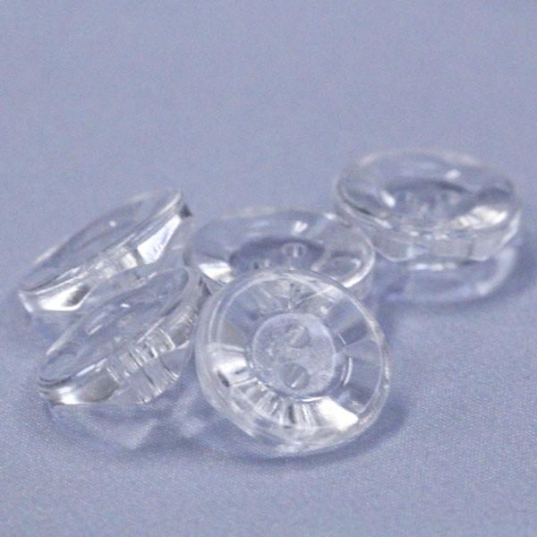 ☆ダイヤモンドカットボタン☆DiamondCutButtonハンドメイド（手作り、手芸、釦の付け替え）などにいかがでしょうか。サイズ 11.5ｍｍ入数 10個カラー 透明釦穴形状 表二つ穴素材 アクリル日本製（加工地 群馬県）ボタンの寸法表...