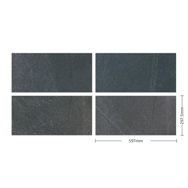 タイルでの表現が難しかった荒々しいスレートの質感を、印刷・面状加工・カットなど多種多様で高度な技術を施し、ランダムミックスすることでエネルギッシュで印象的なデザインにしました。色幅のニュアンスを変化させたシェードの大小を3種類からセレクトし...