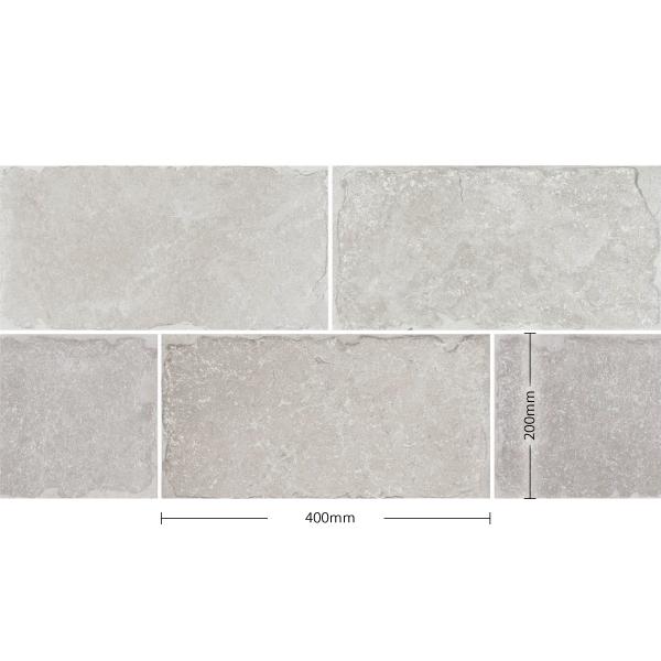 南イタリアのサレント半島オストゥーニは、欧州有数のリゾート地。。その白い街並みの石畳に着想を得た、明るく上品なエイジングタイルです。タイル四辺の縁は、擦れて欠けた様子を表現したヴィンテージ・エッジに仕上げています。■品番：CDS-O1780...