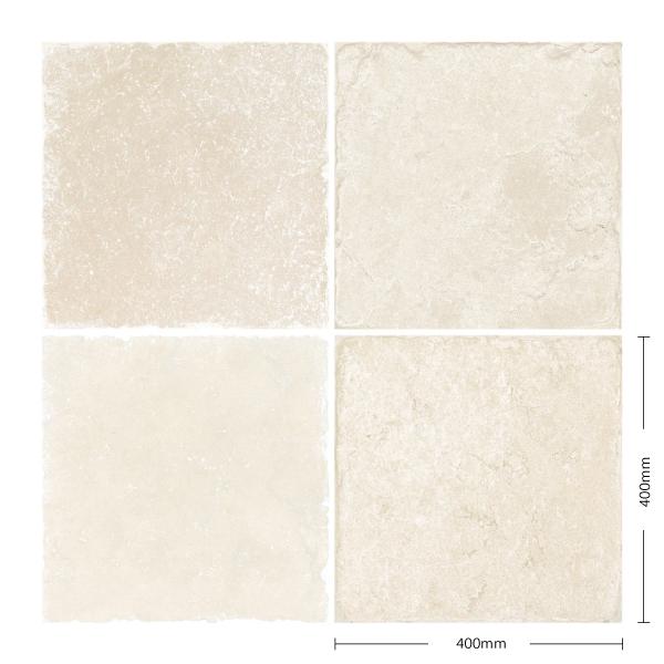 南イタリアのサレント半島オストゥーニは、欧州有数のリゾート地。。その白い街並みの石畳に着想を得た、明るく上品なエイジングタイルです。タイル四辺の縁は、擦れて欠けた様子を表現したヴィンテージ・エッジに仕上げています。■品番：CDS-V1750...