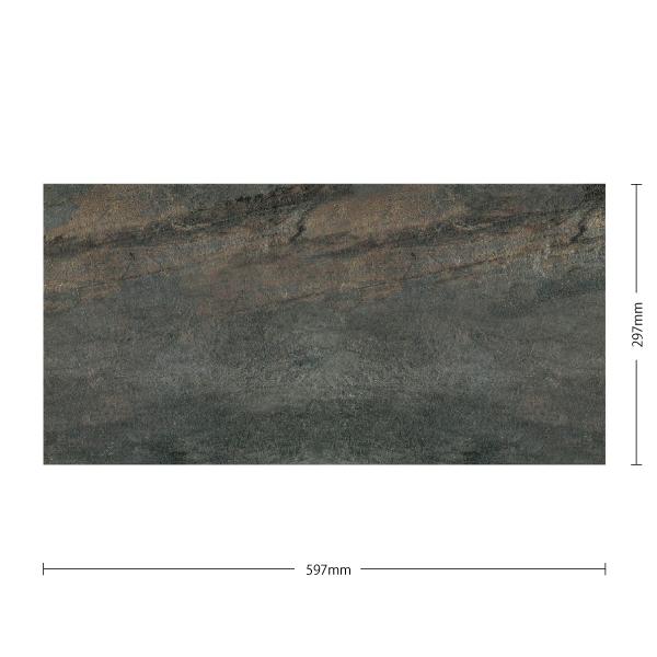 ヨーロッパの最先端のテクノロジーで、天然石の表情を再現したクォーツストン調のタイル。リアルな石模様は層の中まで及びます。■品番：FG-U0340■実寸法：597×297mm■厚さ：10.0mm■あたり枚数：5.6枚/平米■入数：6枚/ケース...
