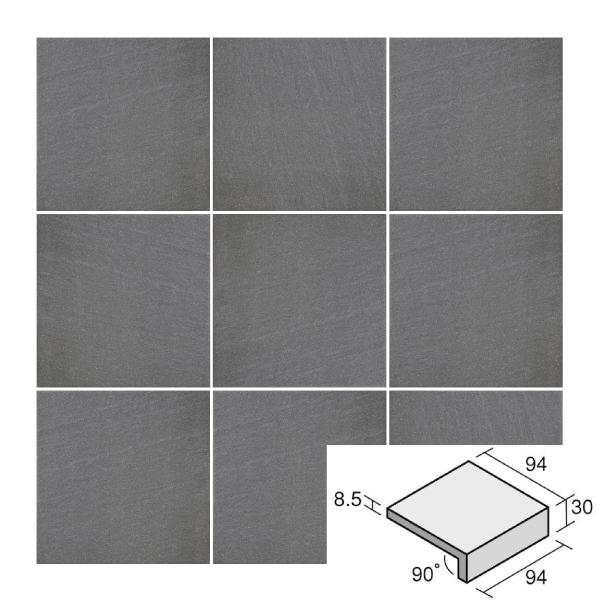温かみのある人気カラーと豊富な形状を揃えました。コストパフォーマンスも魅力です。■品番：OCC-103-54■実寸法：約(94+30)×94mm■厚さ：約8.5mm■あたり枚数：10.0枚/m■入数：60枚/ケース■特性：耐凍害性■認定：グ...