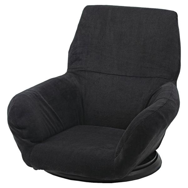 360度回転するので座りながらでも動きやすいフロアチェア。柔らかい触感の生地が体を優しく包み込んでくれます。■サイズ：幅65×奥行66×高さ58×座高12.5(cm)■カラー：ブラック■素材：スチール ポリエステル■備考：折りたたみ式　回転...
