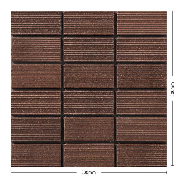 モノトーンからナチュラルカラーまで、細かいスクラッチ面状でモダンな雰囲気の壁面に仕上げます。■品番：THS-208■目地共寸法：約300×300mm■実寸法：約95×45mm■厚さ：約7.5mm■あたり枚数：11.5シート/平米■入数：22...