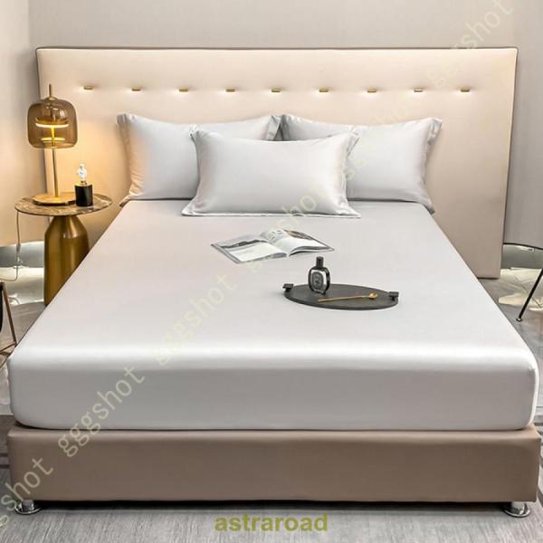 【サイズ】：（ボックスシーツ*1）120x200cm 150x200cm 180x200cm【素材】：表面磨き再生繊維（ポリエステル100%）綿の類似度90%。サラッとした肌触り、シワになりにくいです。上品な極細ポリエステル生地と高密度のサ...