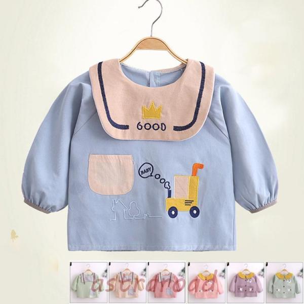 【発売日：2024年10月10日】【品名】：子供食事用エプロン【素材】: コットン 【カラー】：全6色【サイズ】: 80-100【生産地】：中国赤ちゃん 食事用エプロン お食事エプロン お食事 エプロン 男の子 女の子 アウトレット お食事...