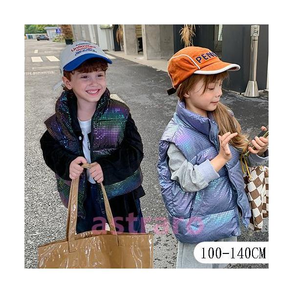 ★男女問わず使えるあったかぬくぬくの子供用中綿ベストです。★カラバリ豊富で4色からお選びいただけます♪★冬不可欠の防寒服です。素材:ポリエステル★サイズ： 【100】着丈37cm、バスト82cm、参考身長85-95cm【110】着丈39cm...