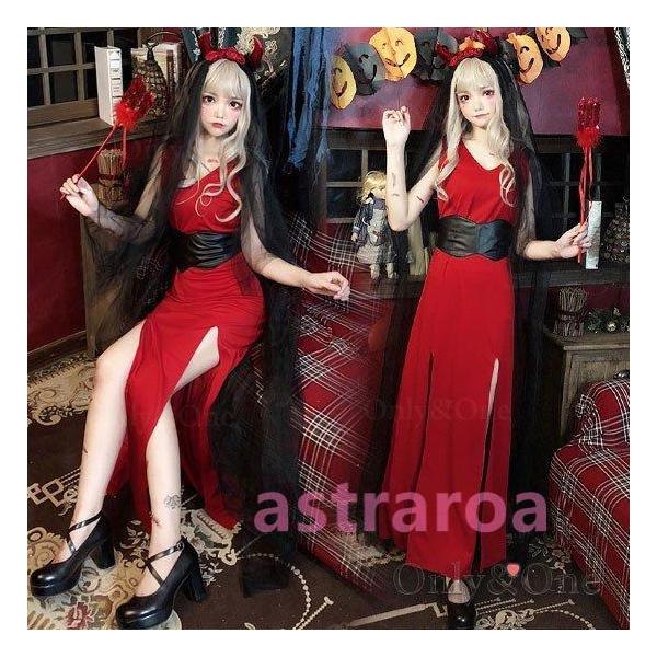 サイズ：M　バスト：85-92cm　ウエスト：68-80cm　ヒップ：78-108cm　丈：138cmセット内容：ワンピース、マント、ベルト、カチューシャ、フォーク※モデル・写真に使用されているアクセサリー・小物は別途記載が無い限り付属して...