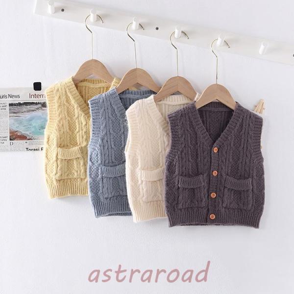 【発売日：2024年09月24日】■ 品名：キッズベスト■ 素材：綿混紡■ スタイル：可愛い/カジュアル■ カラー：全4色■ サイズ：90-130■ 季節：春/秋/冬toothi-storeの検索キーワード：ニットベスト キッズニットベスト...