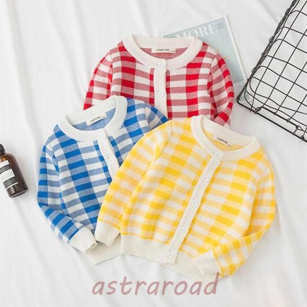 【発売日：2024年09月24日】■ 品名：キッズカーディガン■ 素材：コットン■ カラー：全3色■ サイズ：80-130■ 産地：中国子供服　ニットカーディガン ショート丈　キッズ  秋冬　裏起毛 コート アウター ゆるシルエット Vネッ...