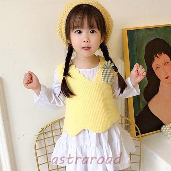 【発売日：2024年09月24日】■ 品名：キッズベスト■ 素材：ポリエステル■ カラー：全4色■ サイズ：80-120■ 季節：春/秋/冬ニットベスト キッズニットベスト カジュアル 洗える 家庭洗濯OK ウール混 春秋秋冬  前開き V...