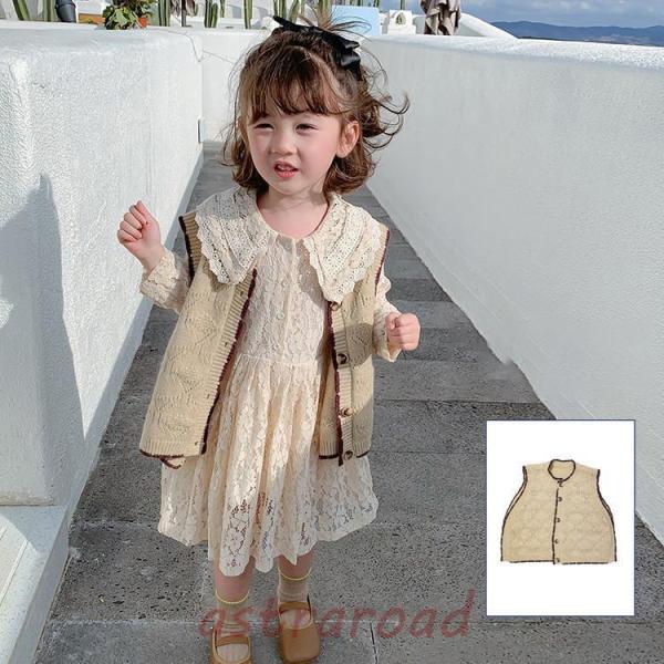 【発売日：2024年09月24日】■ 品名：キッズベスト■ 素材：ポリエステル■ スタイル：可愛い/カジュアル■ カラー：アプリコット■ サイズ：80-140■ 季節：春/秋/冬toothi-storeの検索キーワード：ニットベスト キッズ...